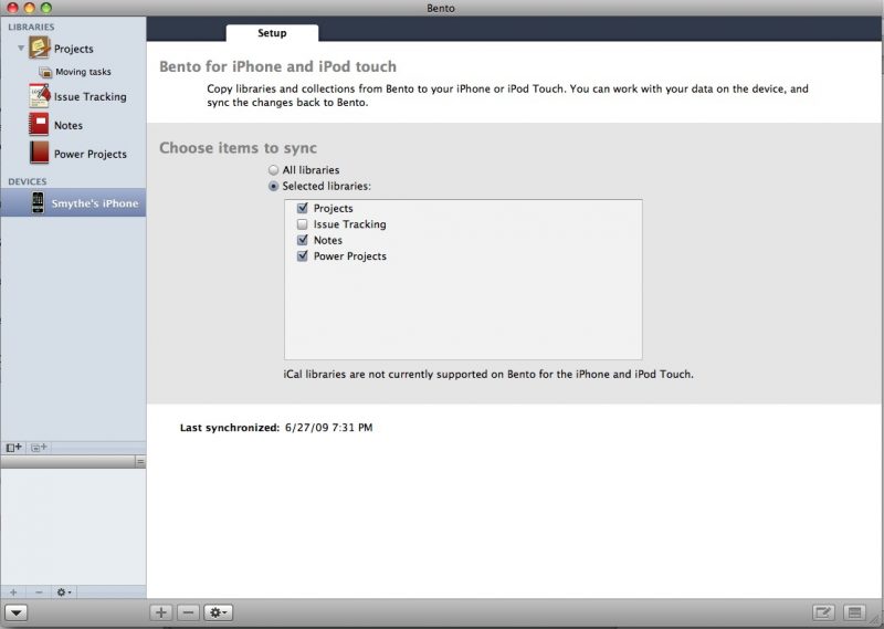 FileMaker's Bento for iPhone and Mac - The Gadgeteer