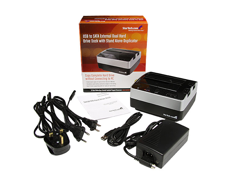 StarTech SATDOCK22R USB to SATA Standalone Hard Drive Dock Duplicator ...