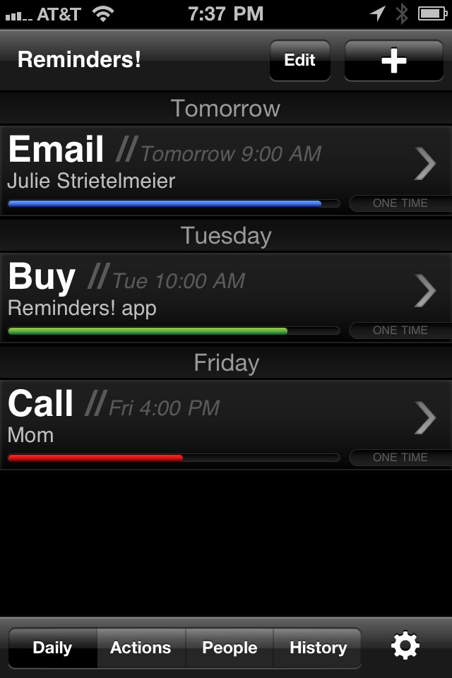 Reminders! iPhone App Review - The Gadgeteer