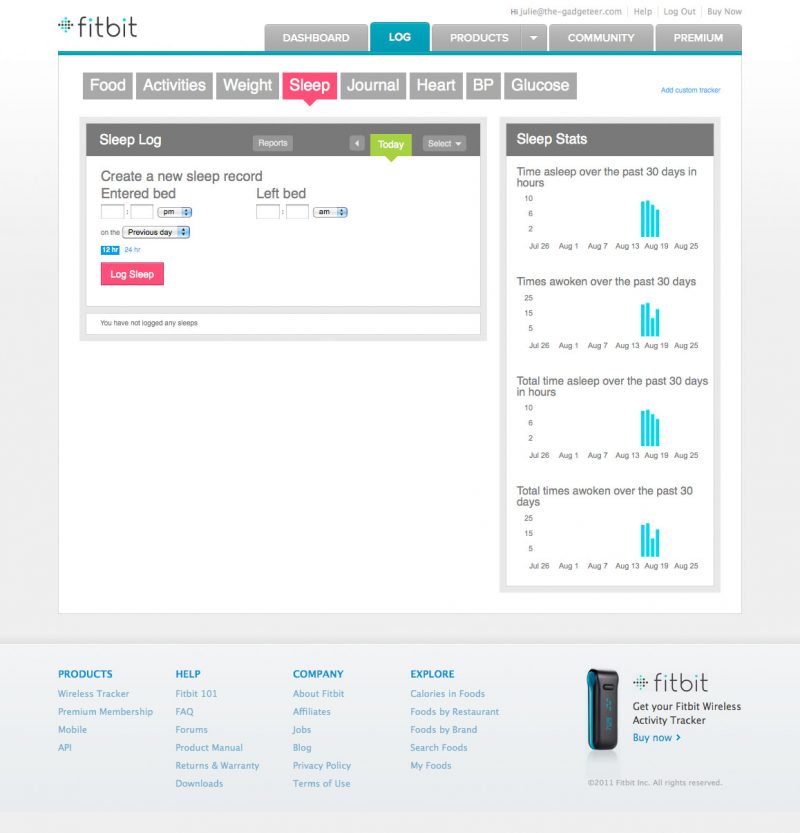 Fitbit Wireless Activity Tracker Review - The Gadgeteer