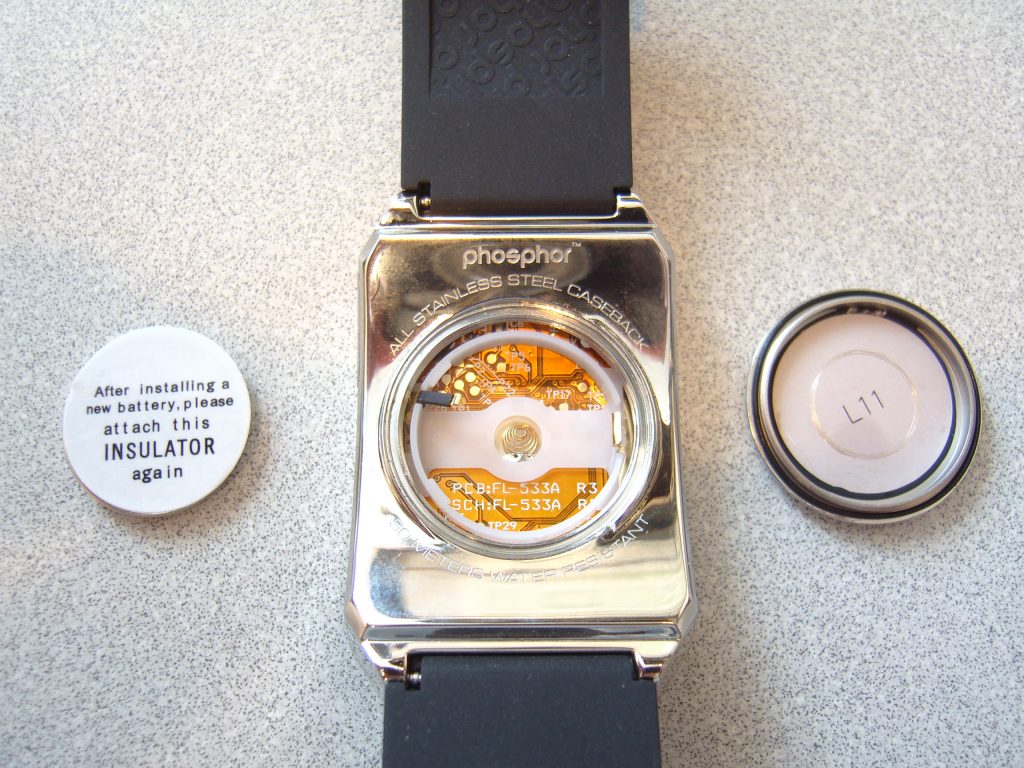 Phosphor E-Ink Digital Hour Watch with Black Polyurethane Band review ...