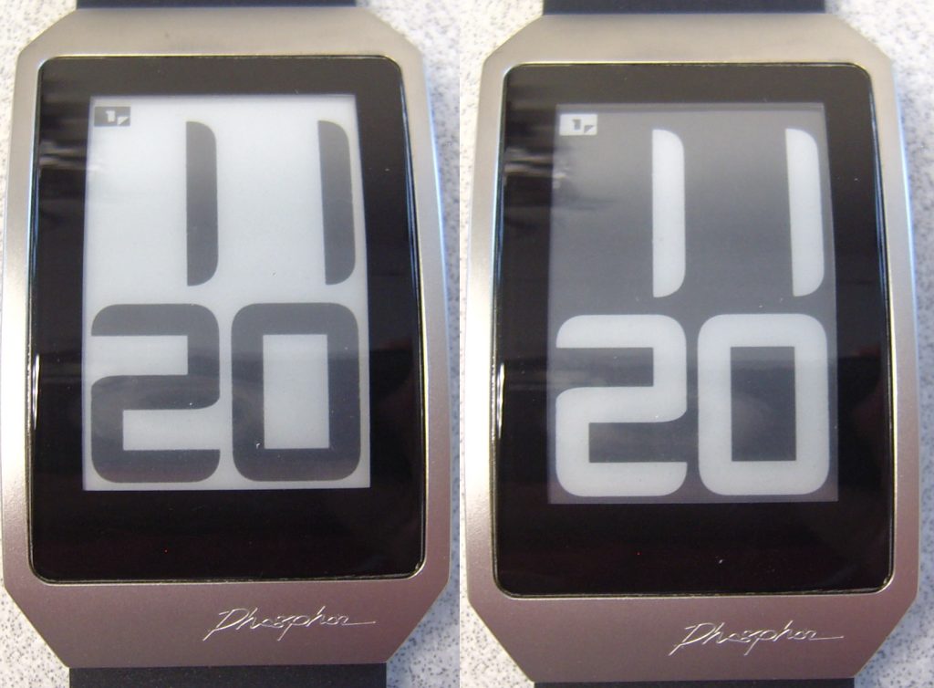 Phosphor E-Ink Digital Hour Watch with Black Polyurethane Band review ...