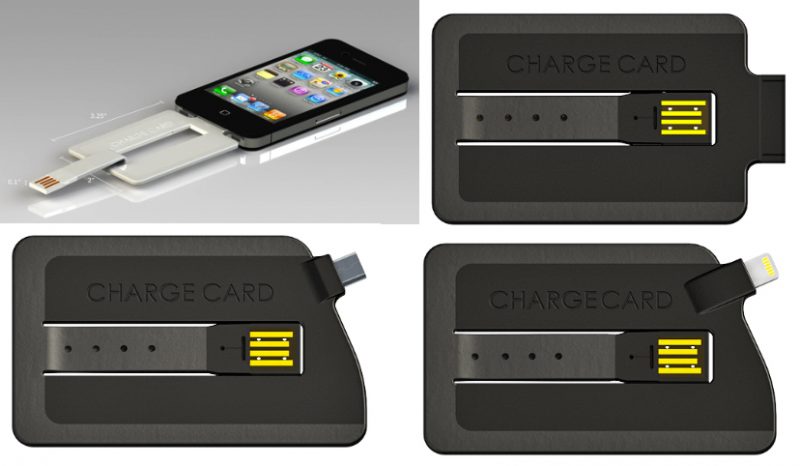 Wallet-sized ChargeCard cable now available. - The Gadgeteer