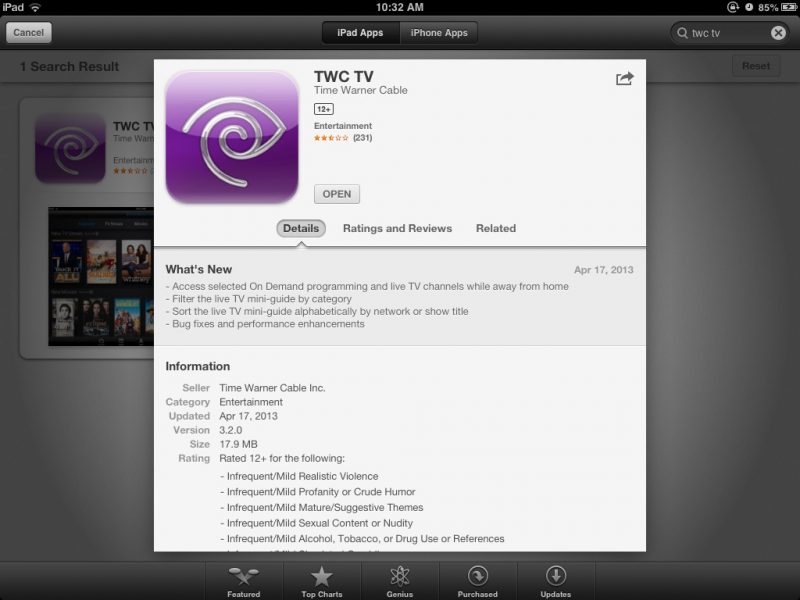 Time Warner Cable nows makes some live programming on your iOS device ...