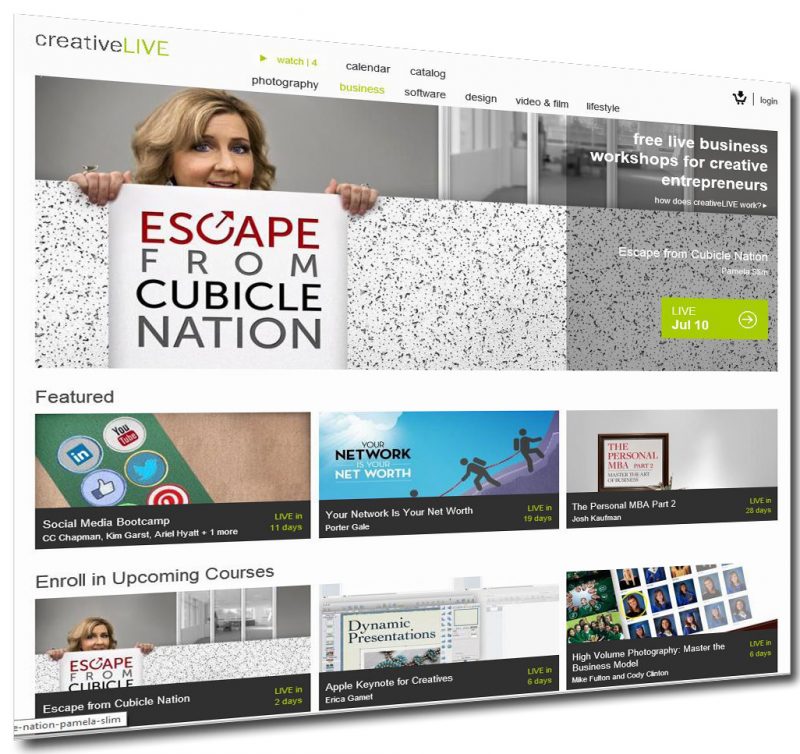 Free professional workshops from creativeLIVE - The Gadgeteer