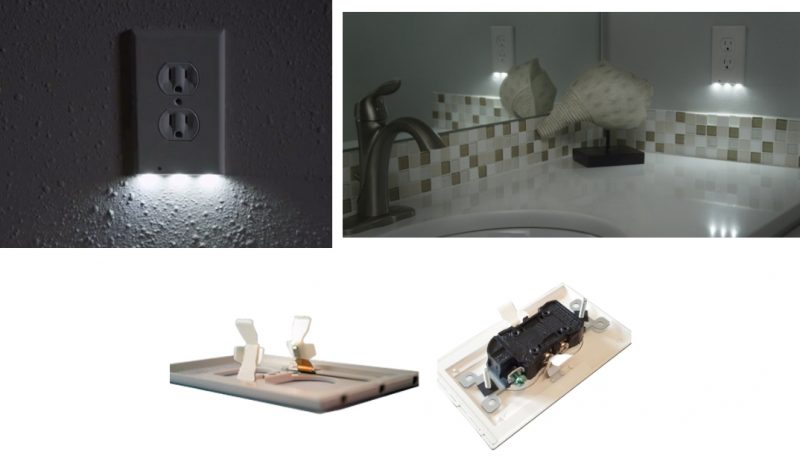 This outlet cover can light your way in the dark - The Gadgeteer