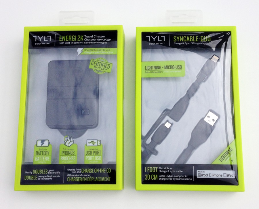TYLT ENERGI 2K Travel Charger and SYNCABLE-DUO Charge and Sync Cable ...