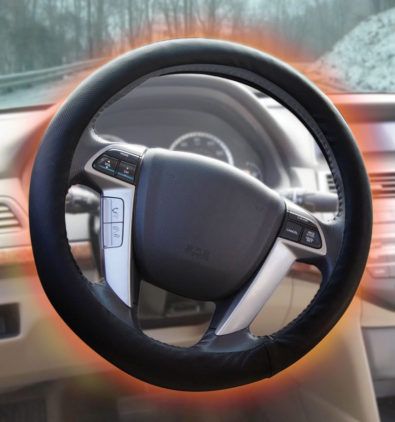 Keep your hands warm this winter with a heated steering wheel cover ...