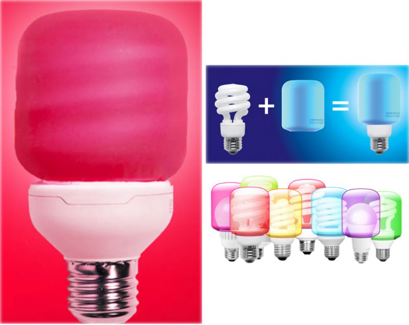 Turn a standard CFL or LED bulb into a color-changing bulb without ...