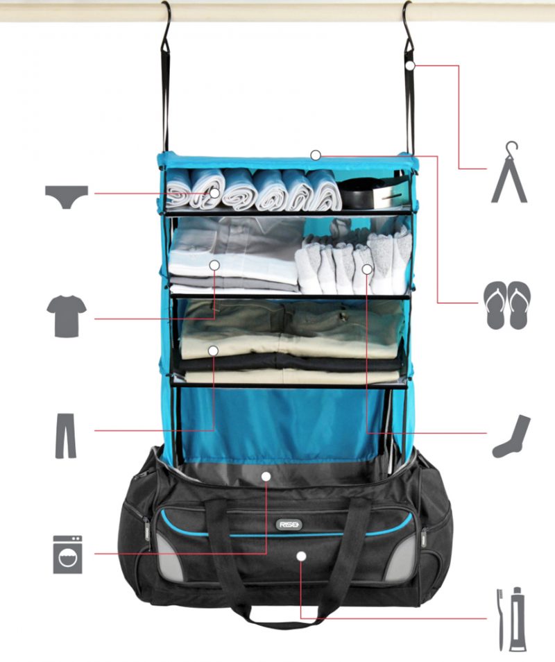 This travel bag has a shelving system that organizes your clothes - The ...