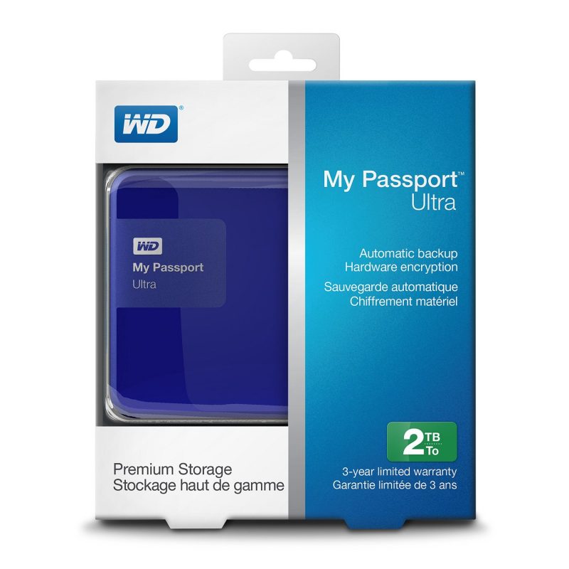 Western Digital My Passport Ultra 2 TB portable external hard drive ...