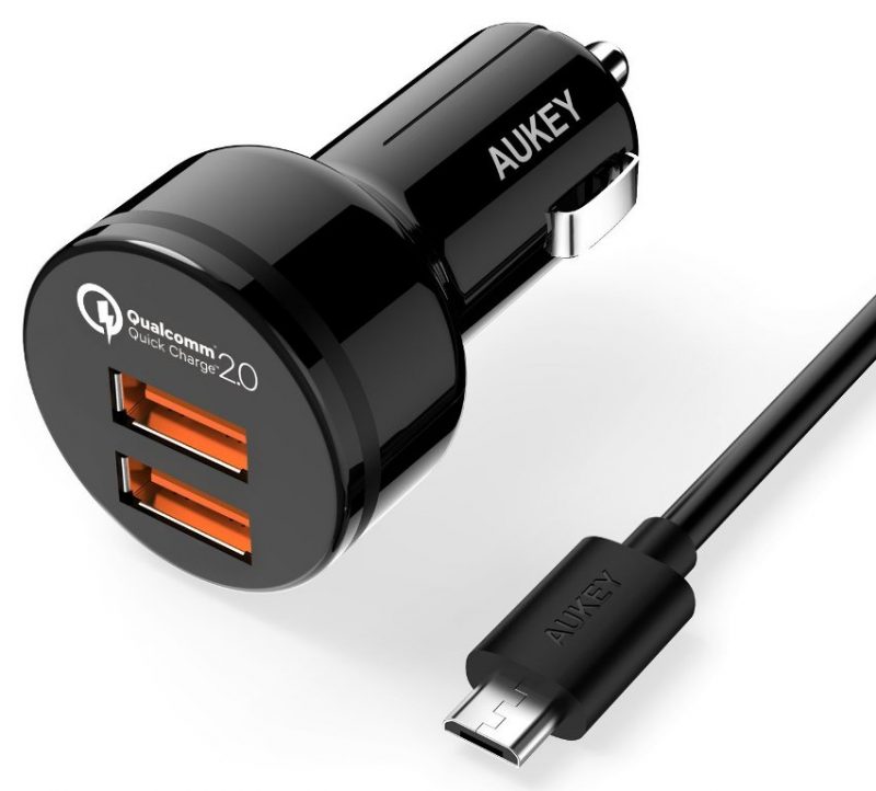 Sweet deal on an Aukey Quick Charge 2.0 car charger with TWO Quick ...