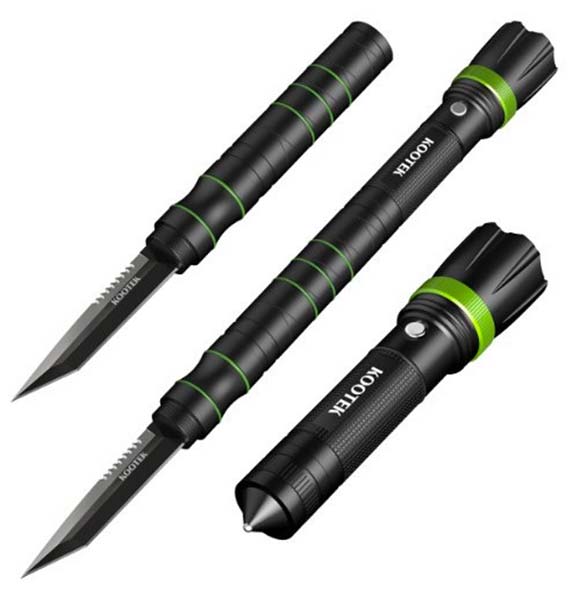 Flashlight + knife = Kootek Tactical Flashlight Knife - The Gadgeteer