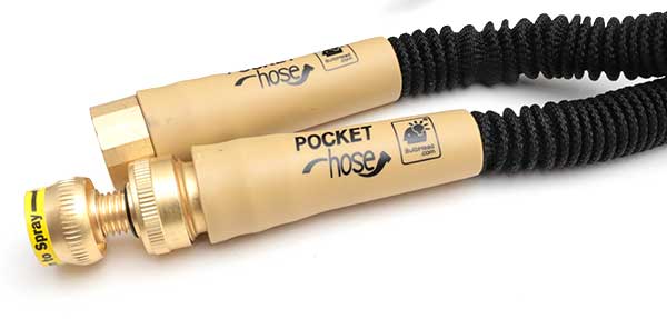 Pocket Hose Top Brass Bullet expanding garden hose review - The Gadgeteer