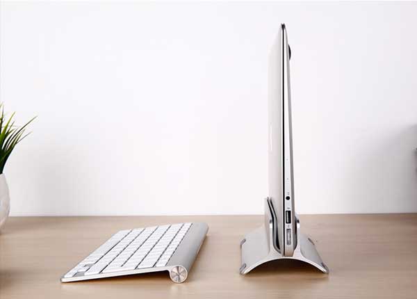 Save space on your desk with this vertical MacBook stand - The Gadgeteer
