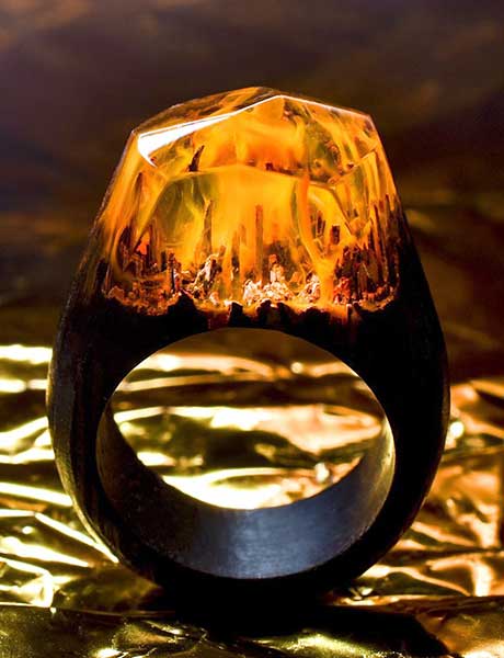 I wish I liked wearing jewelry because these rings are insanely cool ...