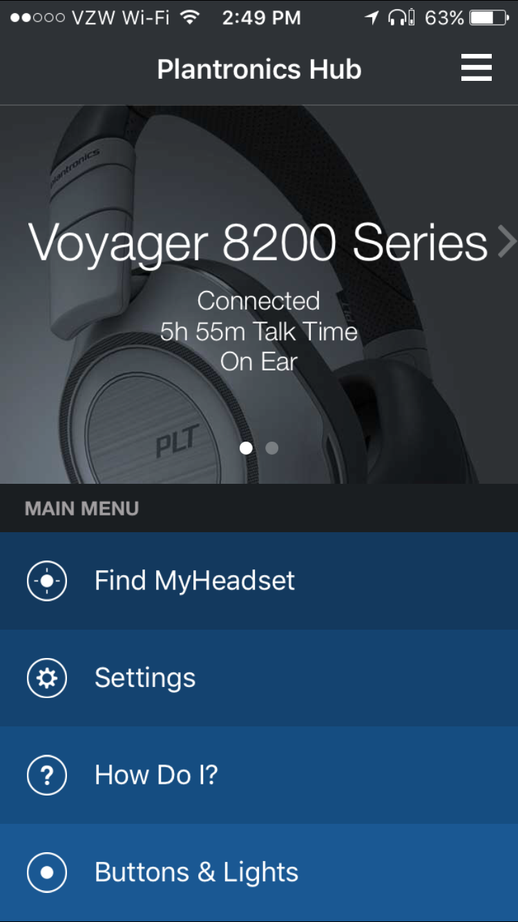 Plantronics Voyager 8200 UC Bluetooth headset with noise canceling ...