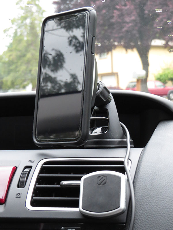 Speck Presidio magnetic mount case and Scosche MagicMount Pro Charge ...