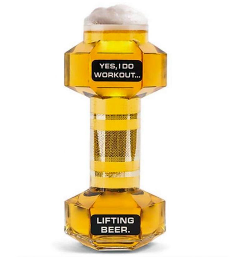 Working out is more relaxing with these beer glass dumbbells - The ...