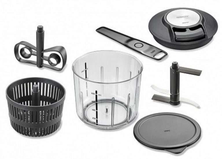 Mighty, mini, manual food chopper/spinner saves room in your kitchen ...