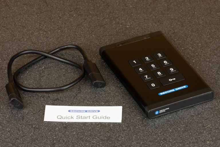 SecureDrive KP hardware encrypted external portable harddrive review ...