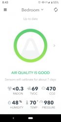 Airthings Wave Plus indoor air quality monitor with radon detection ...