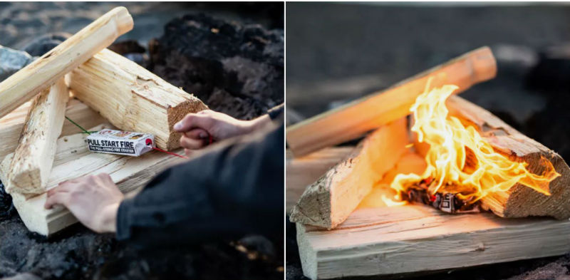 Start your next campfire with a pull of string - The Gadgeteer