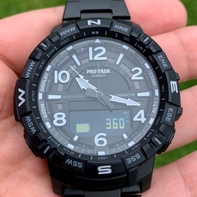 Casio PRO TREK PRTB50YT-1 Quad Sensor Bluetooth Connected Watch review ...