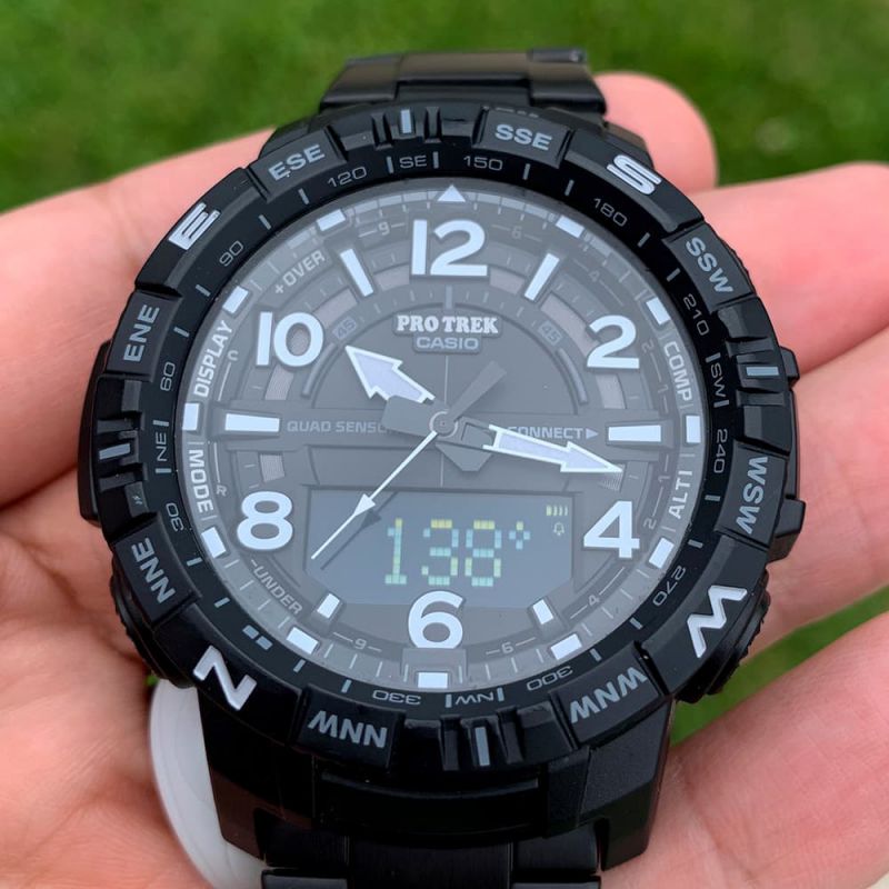 Casio PRO TREK PRTB50YT-1 Quad Sensor Bluetooth Connected Watch review ...