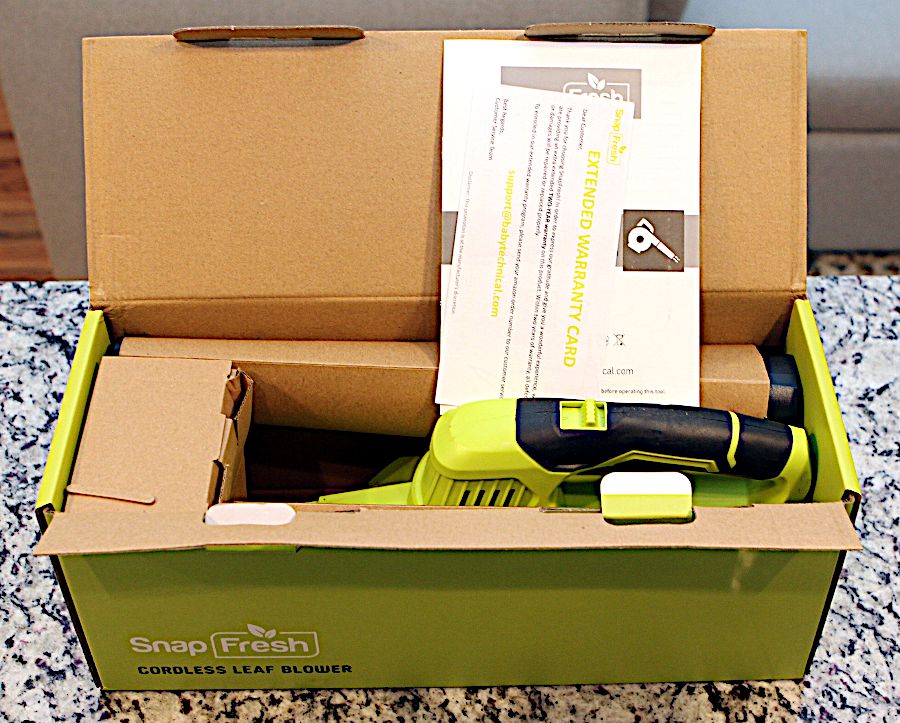 SnapFresh Cordless Leaf Blower review - The Gadgeteer