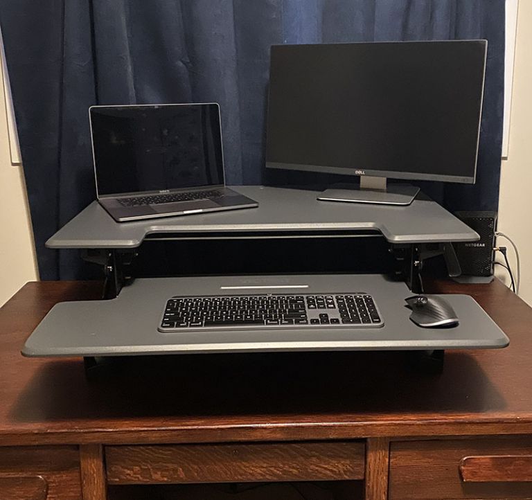 VictorTech Height Adjustable Standing Desk Converter with Keyboard Tray ...