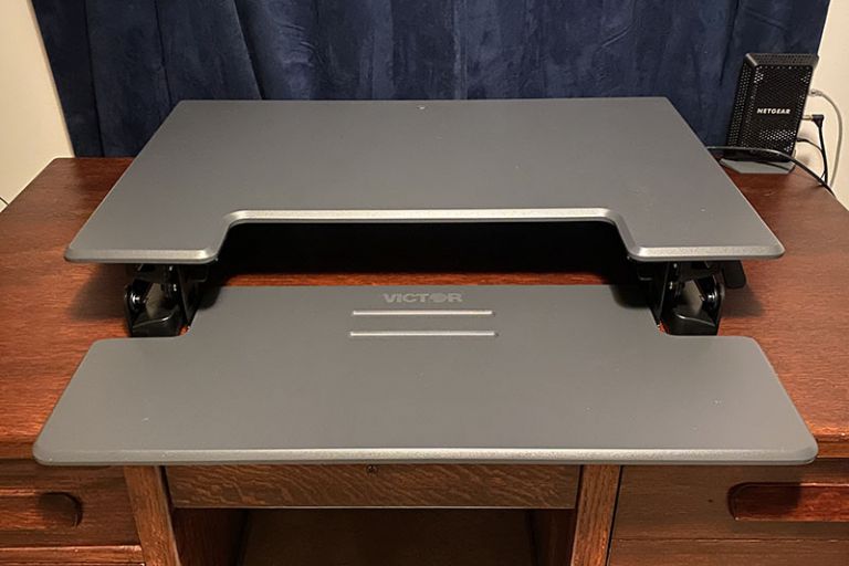 VictorTech Height Adjustable Standing Desk Converter with Keyboard Tray ...