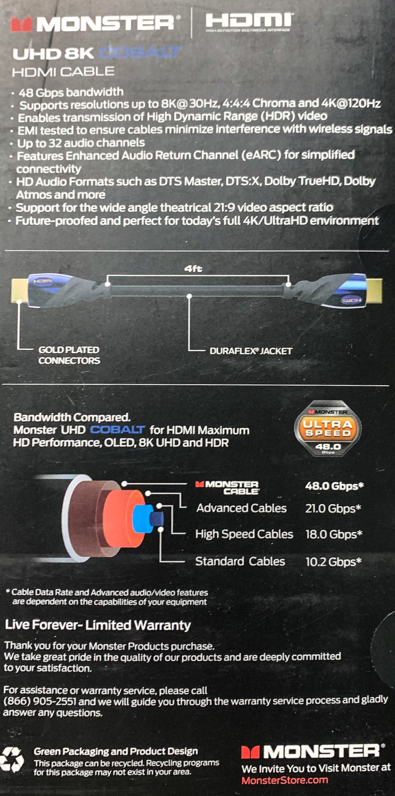 Monster Ultra High-Speed 8K Cobalt HDMI 2.1 Cable review - The Gadgeteer