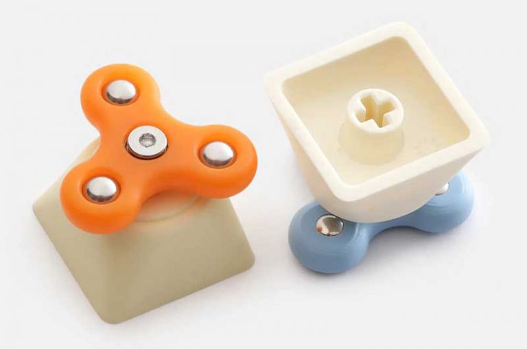 Fidget spinners + mechanical keyboard keycaps = geeky fun - The Gadgeteer