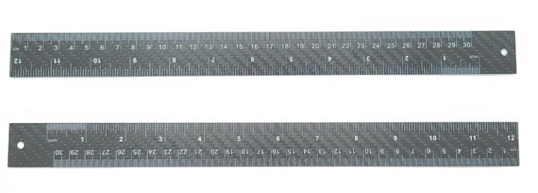 Monocarbon carbon fiber dual scale ruler review - The Gadgeteer