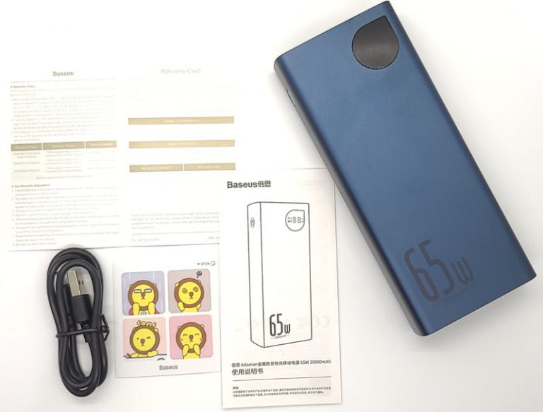 Baseus digital display quick charge 20000mAh 65W power bank review ...