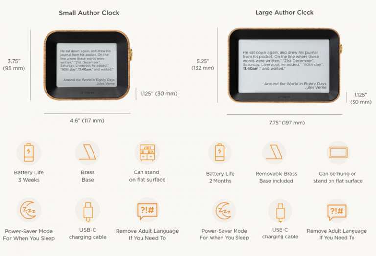 Author Clock - a novel way to tell time - The Gadgeteer