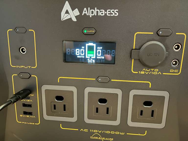 AlphaESS Portable Power Station AP1000 review - many power, much ports ...