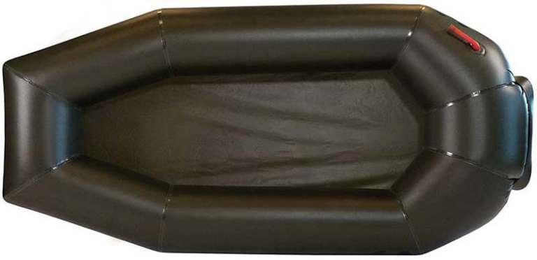 This 6 ft inflatable raft folds down into the size of a loaf of bread ...