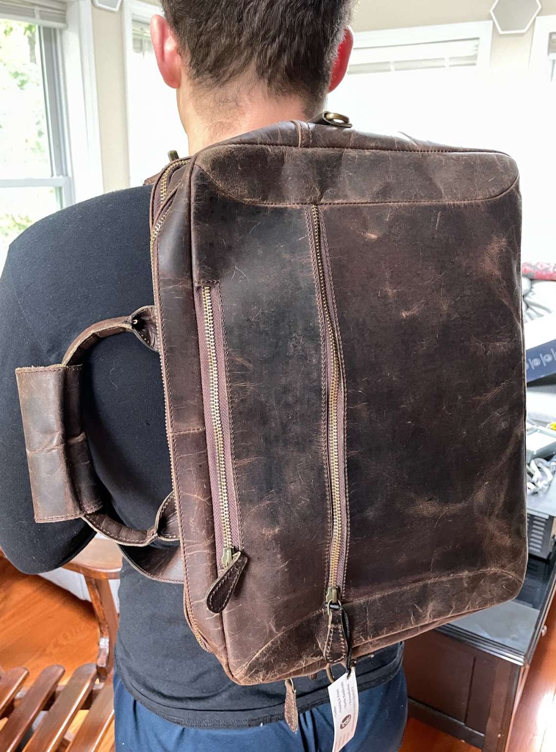 Anuent Leather Convertible Briefcase Backpack review – Luscious leather ...