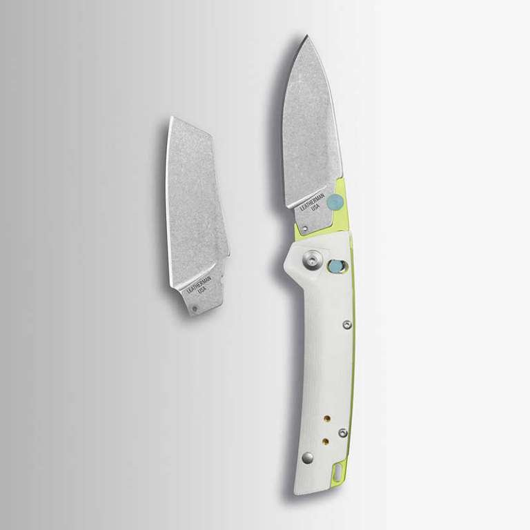 This Leatherman knife has interchangeable blades! - The Gadgeteer