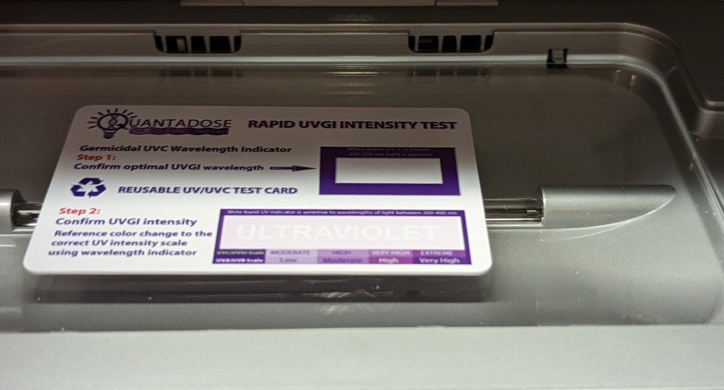 Quantadose Rapid UVGI Intensity Test card review - simple, inexpensive ...