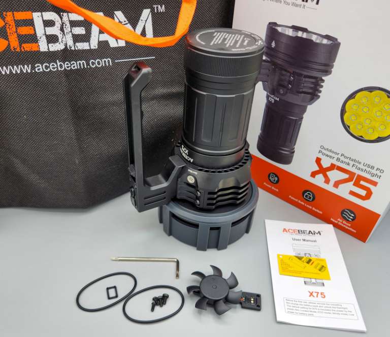 Acebeam X75 Brightest PD Power Bank Flashlight review - for when you ...