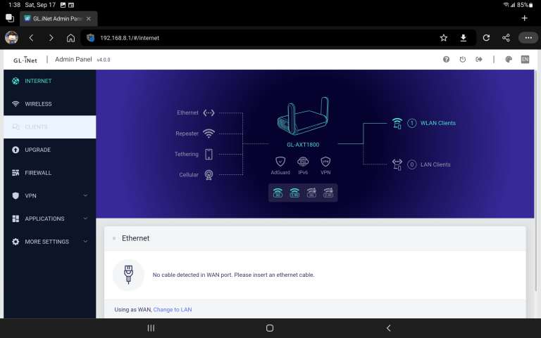 GL-iNet Slate AX WiFi 6 gigabit wireless travel router review - Safety ...