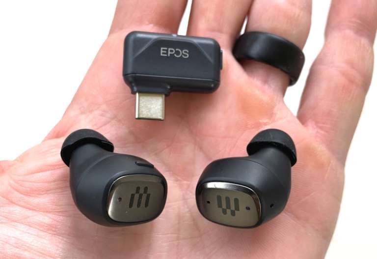 EPOS GTW 270 Hybrid Closed Acoustic Wireless Earbuds with Dongle review ...