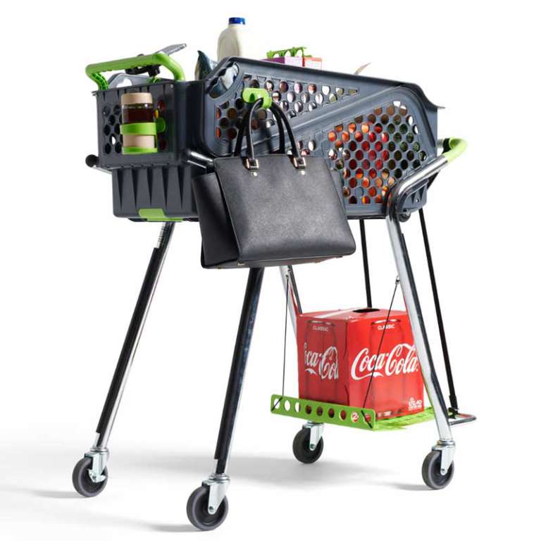 Forget about reusable grocery bags, here's a folding shopping cart ...