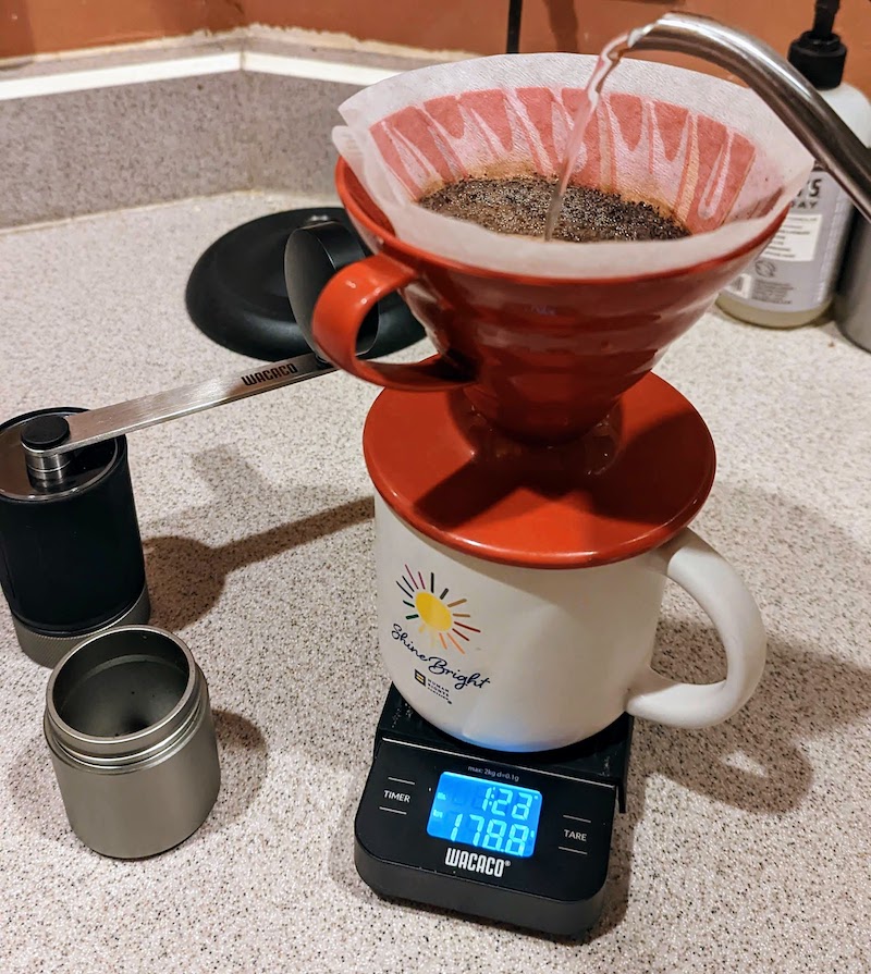 Wacaco Exagram timer / scale and Wacaco Exagrind hand coffee grinder ...
