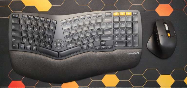 ProtoArc EKM01 wireless ergonomic split keyboard and mouse combo review ...