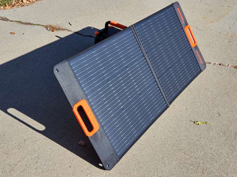 GRECELL 100W Portable Solar Panel review - great companion to a solar ...