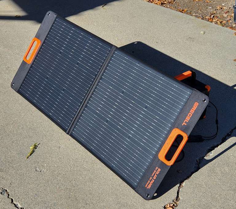GRECELL 100W Portable Solar Panel review - great companion to a solar ...